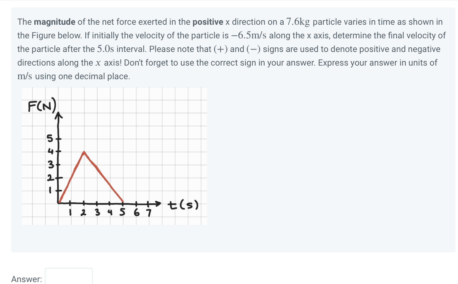 Solved The magnitude of the net force exerted in the | Chegg.com