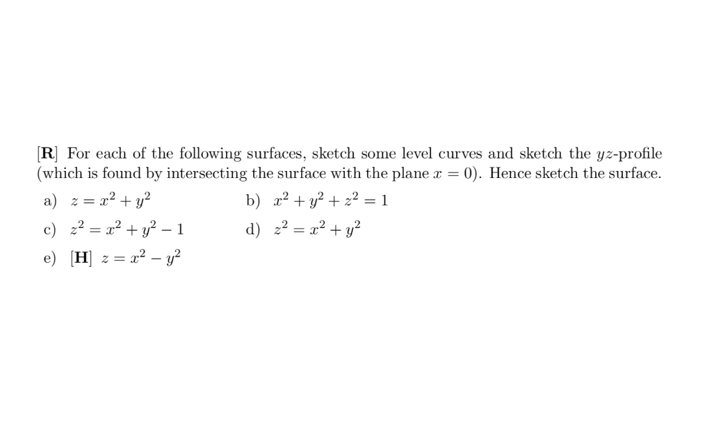 Solved part d and e, please the answer for d is a cone with | Chegg.com