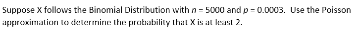 Solved Suppose X follows the Binomial Distribution with n = | Chegg.com