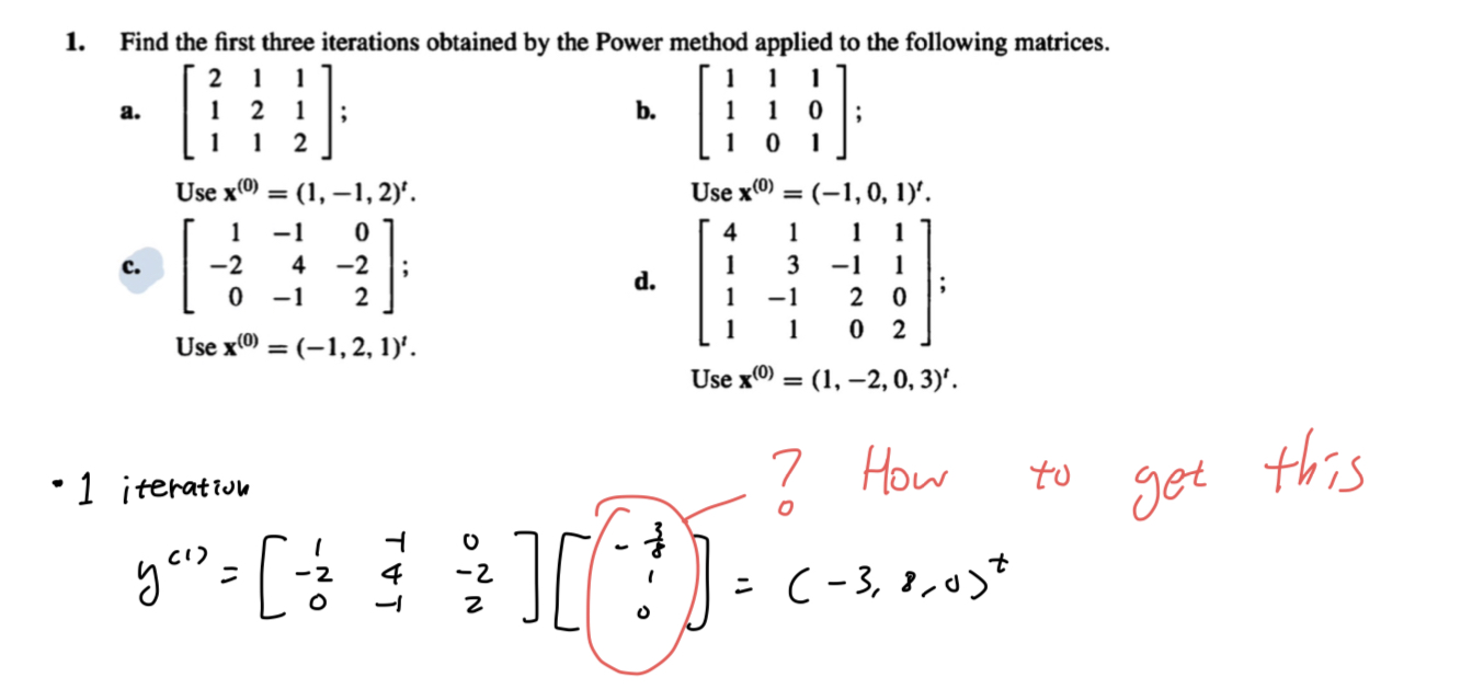 Solved 1. Find the first three iterations obtained by the | Chegg.com