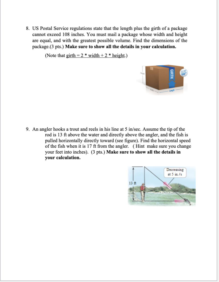 Solved 8. US Postal Service regulations state that the | Chegg.com
