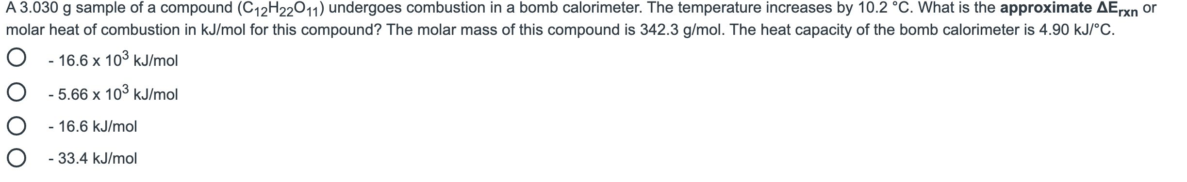 Solved Calculate Ahrxn For The Following Reaction Co G