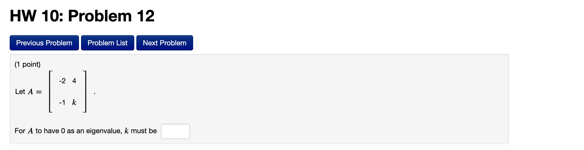 Solved HW 10: Problem 12 Previous Problem Problem List Next | Chegg.com
