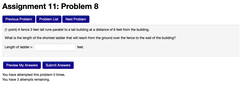 Solved Assignment 11: Problem 9 Previous Problem Problem | Chegg.com