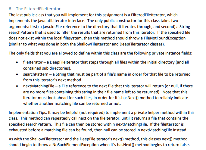Solved Complete in Java (Eclipse) Note: p07filesystem.zip | Chegg.com