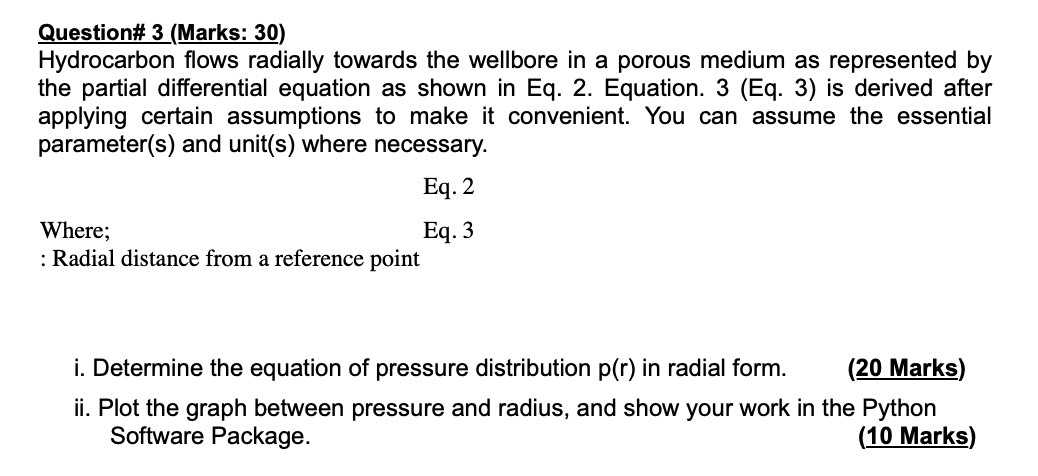 i. ﻿Determine the equation of pressure distribution | Chegg.com
