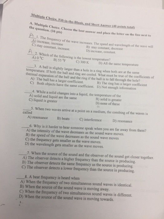 Solved The frequency of the wave increases. The speed and | Chegg.com