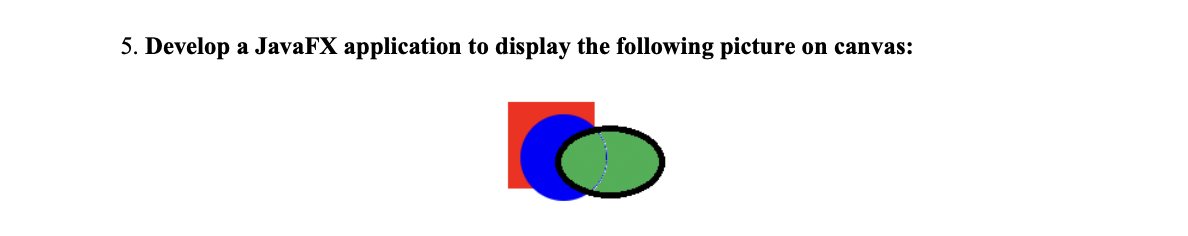 Solved 5. Develop a JavaFX application to display the | Chegg.com
