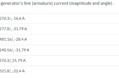 Solved A three-phase Wye-connected synchronous generator is | Chegg.com