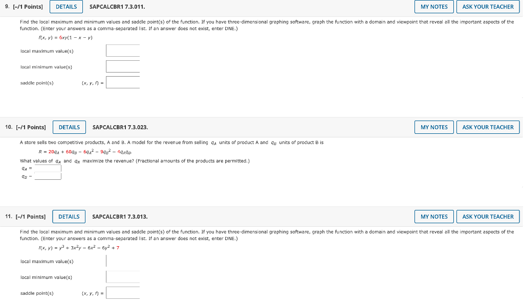 Solved function. (Enter your answers as a comma-separated | Chegg.com