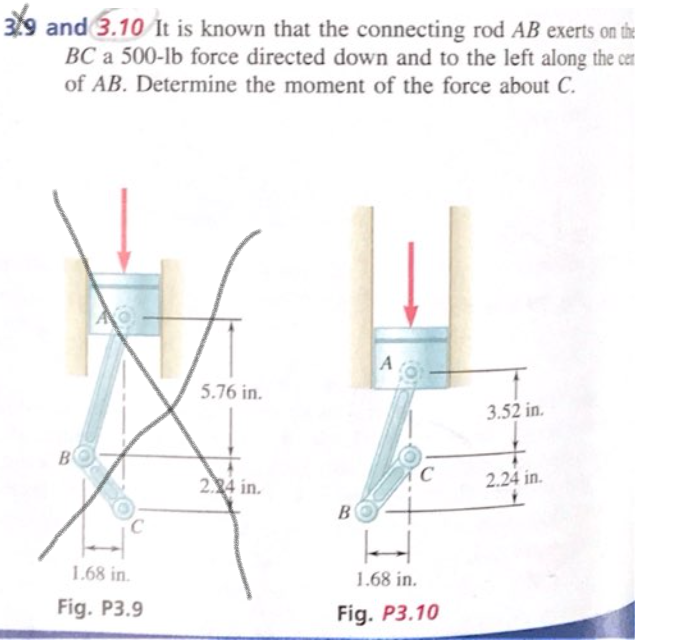 Solved 3.9 and 3.10 It is known that the connecting rod AB | Chegg.com
