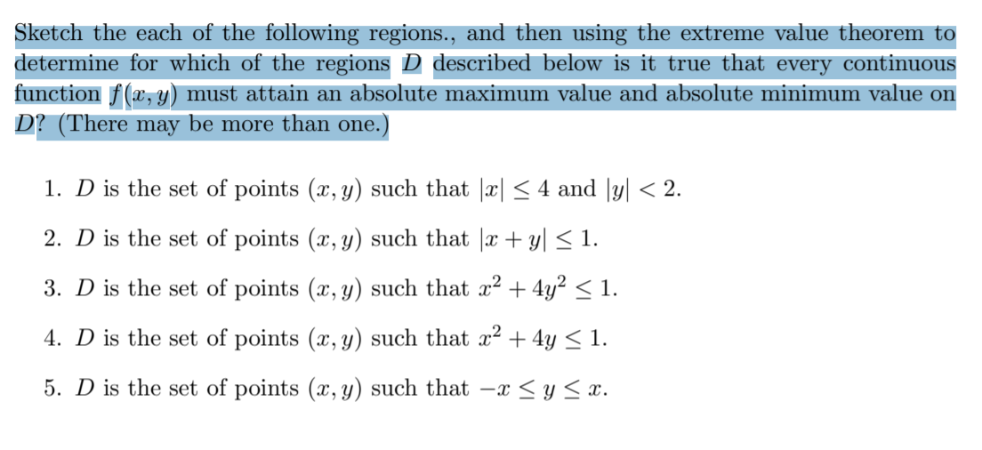 Solved Sketch the each of the following regions., and then | Chegg.com