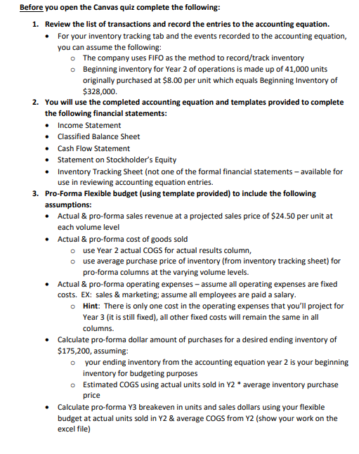 Solved 1. Completed accounting equation 2. Inventory | Chegg.com
