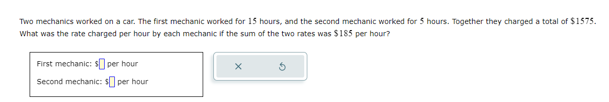 Solved Two mechanics worked on a car. The first mechanic | Chegg.com