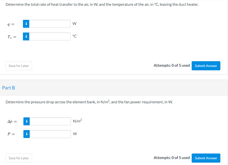 Solved An air duct heater consists of an aligned array of | Chegg.com
