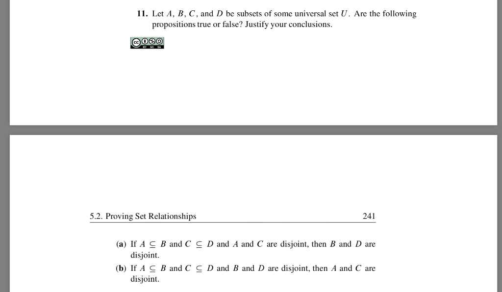 Solved Let A, B , C , and D be subsets of some universal set | Chegg.com