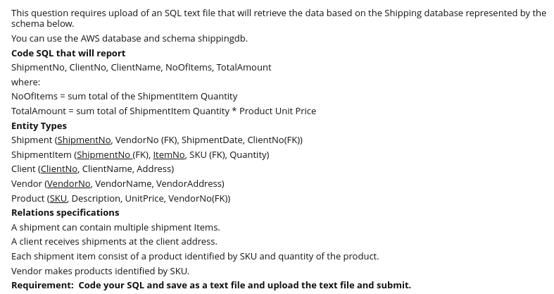 Solved * This question requires upload of an SQL text file | Chegg.com