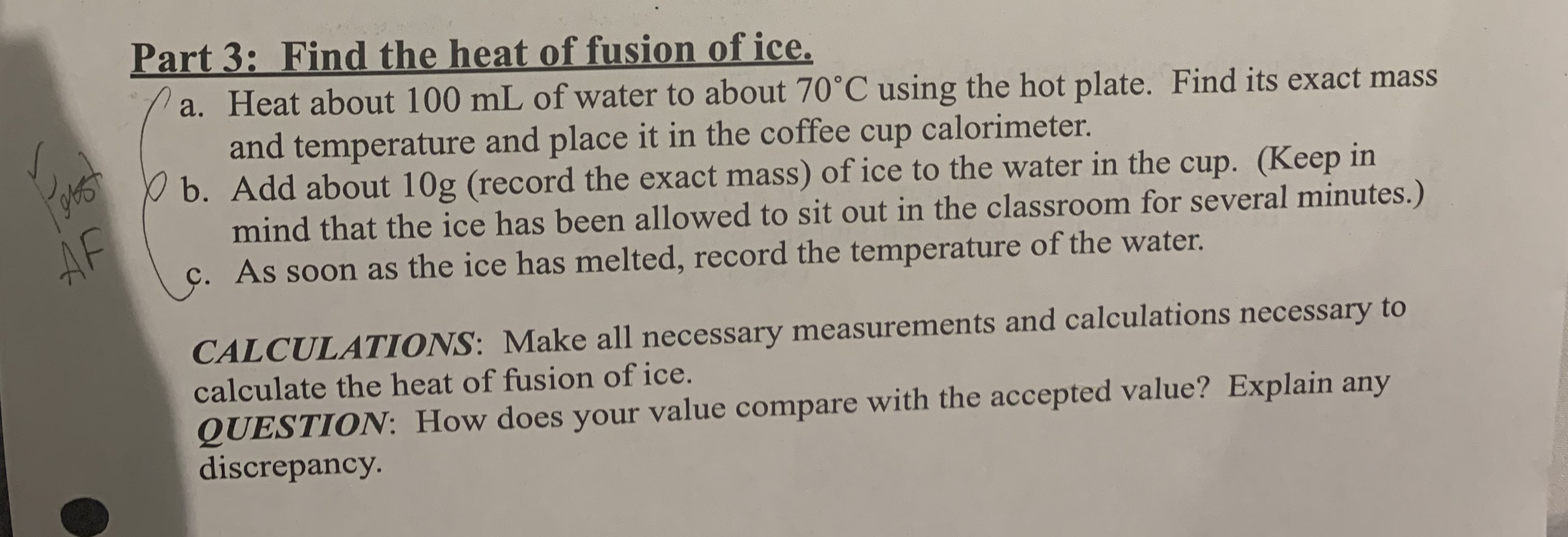 Solved Table 4: Observations of Ice in Near-Boiling WaterIrt | Chegg.com
