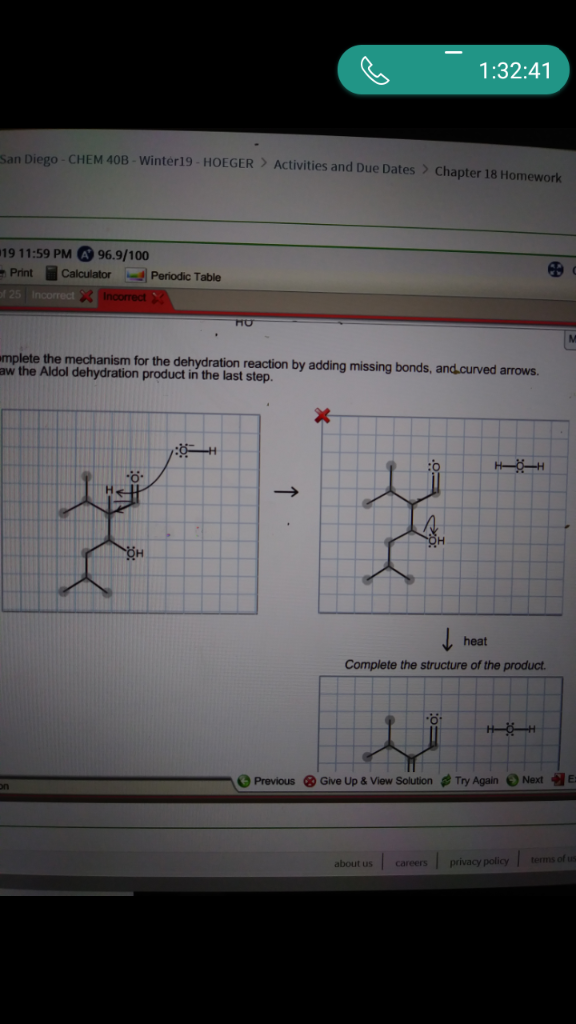 Solved Complete the mechanism for the dehydration reaction | Chegg.com