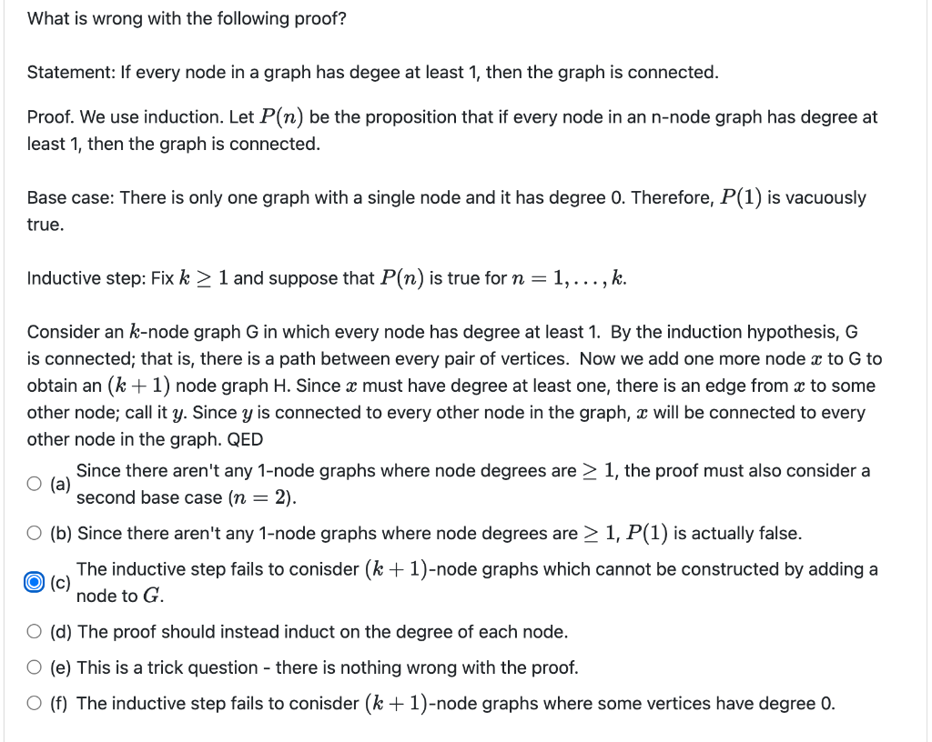 Solved What is wrong with the following proof? Statement: If | Chegg.com