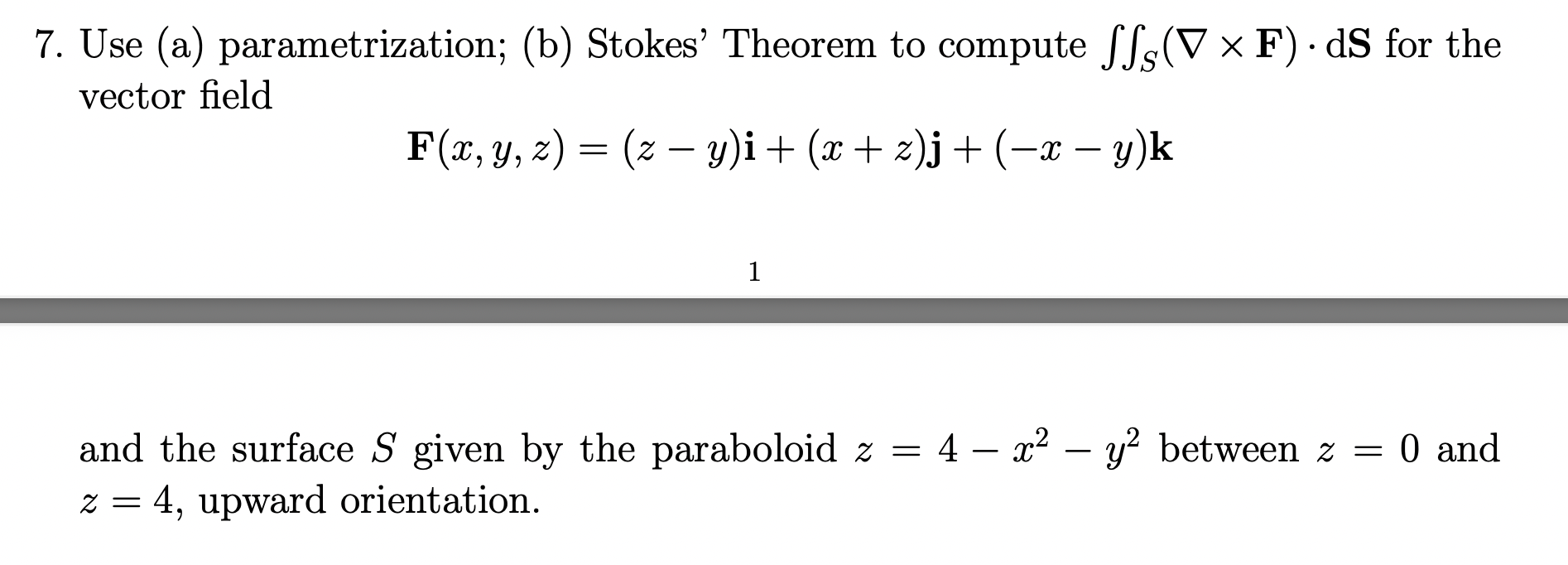 Solved 7. Use (a) parametrization; (b) Stokes' Theorem to | Chegg.com