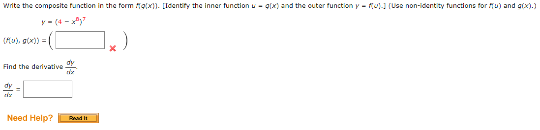 Solved Write the composite function in the form f(g(x)). | Chegg.com