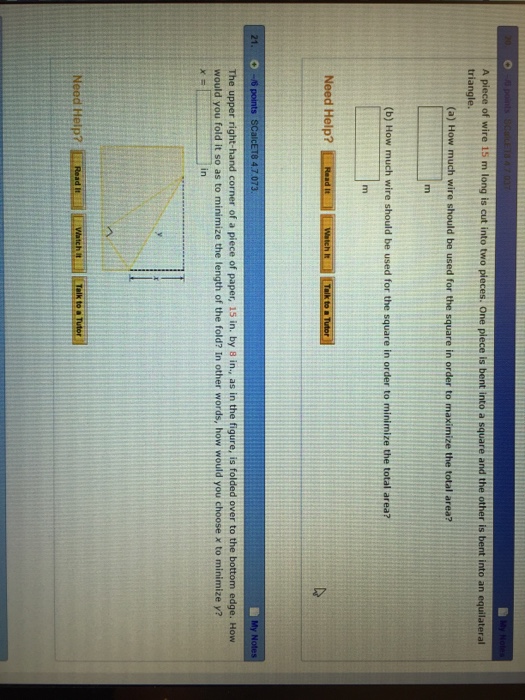 Solved A piece of wire is m long is cut into two pieces. one | Chegg.com