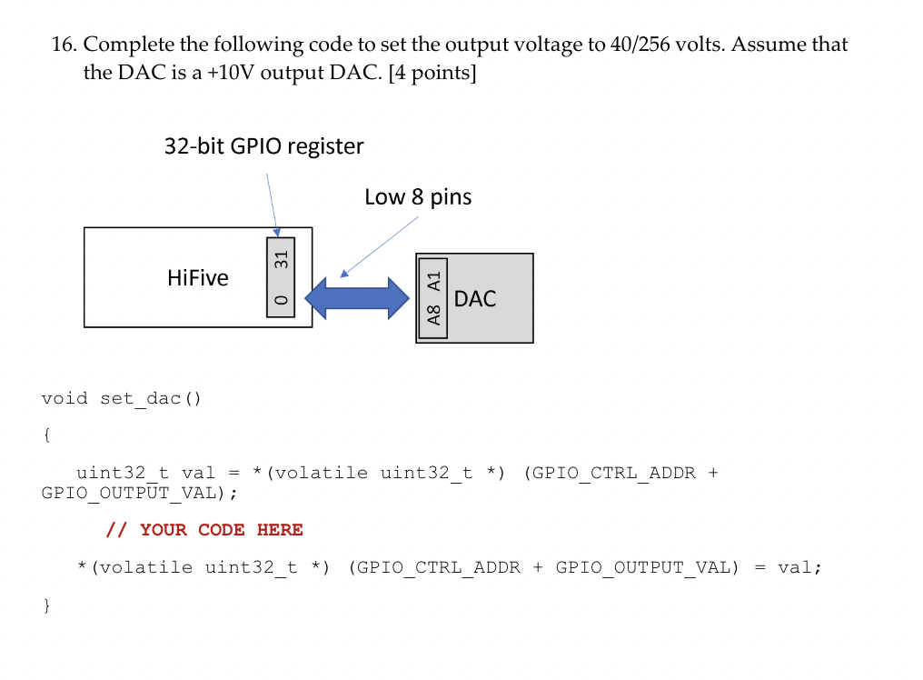 Solved 16. Complete the following code to set the output | Chegg.com Solved 16. Complete the following code to set the output | Chegg.com