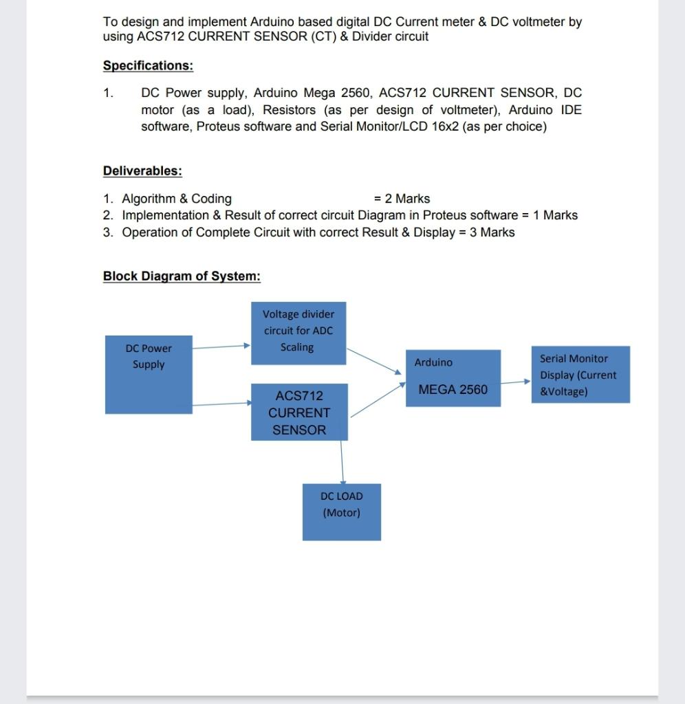 Solved To design and implement Arduino based digital DC | Chegg.com