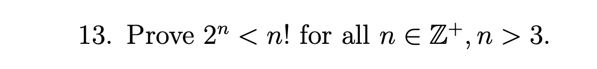 Solved 13. Prove 2n3. | Chegg.com