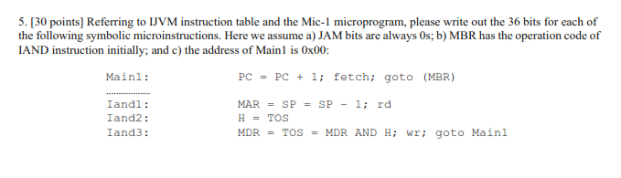 Solved 5. [30 points] Referring to IJVM instruction table | Chegg.com