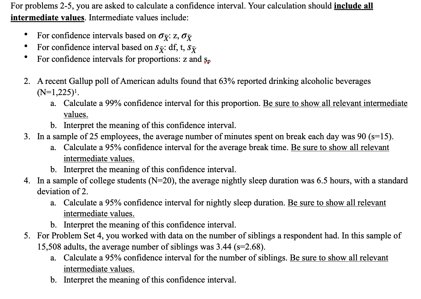 Solved or problems 2−5, you are asked to calculate a | Chegg.com