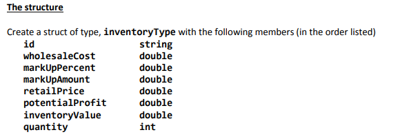 This is written in C++,below is the inventory text | Chegg.com