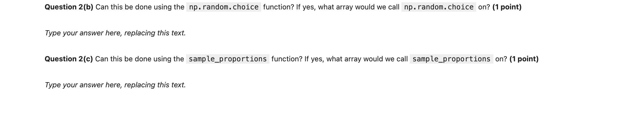 Solved 3. Three Ways Python Draws Random Samples You have | Chegg.com