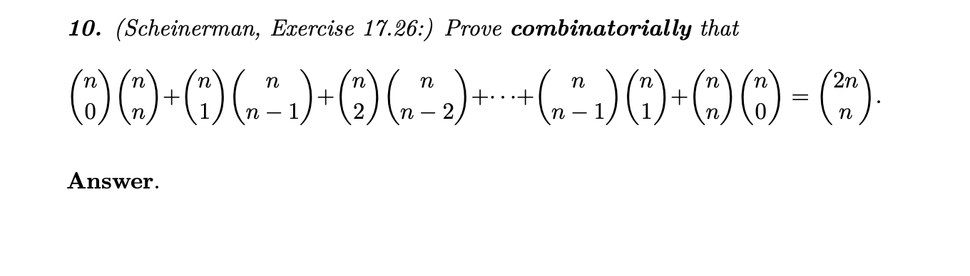Solved 10. (Scheinerman, Exercise 17.26:) Prove | Chegg.com