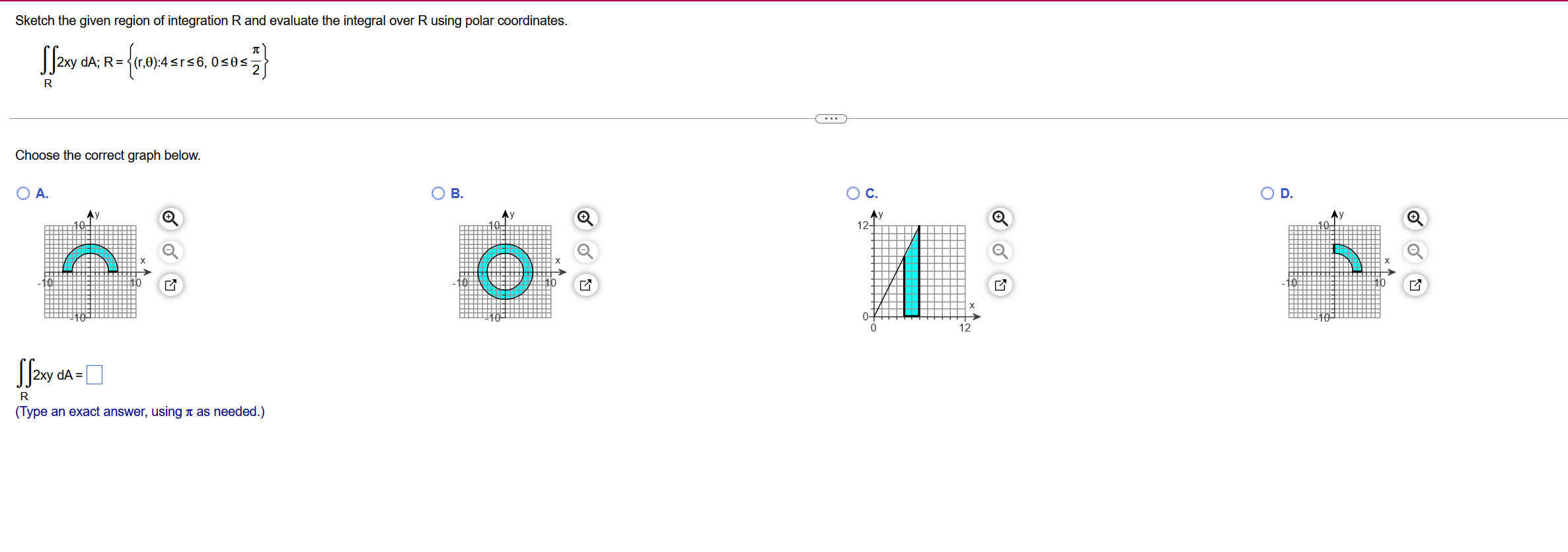 Solved Sketch the given region of integration R and evaluate | Chegg.com