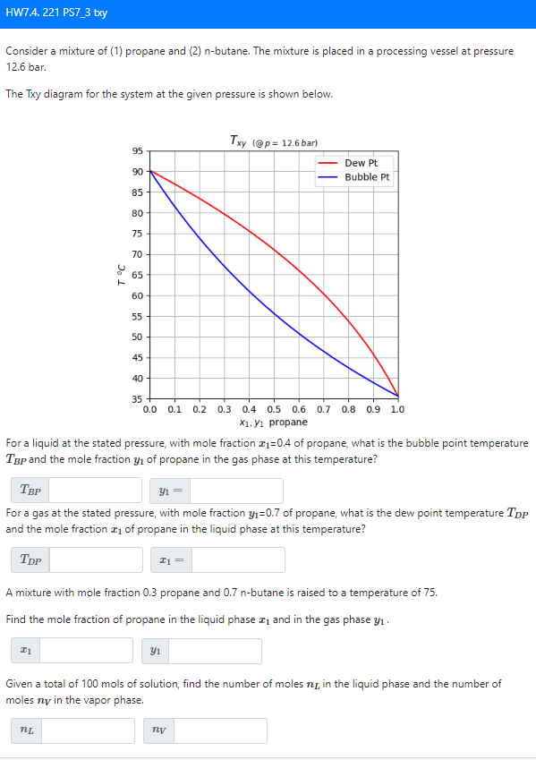 Solved Consider a mixture of (1) propane and (2) n-butane. | Chegg.com