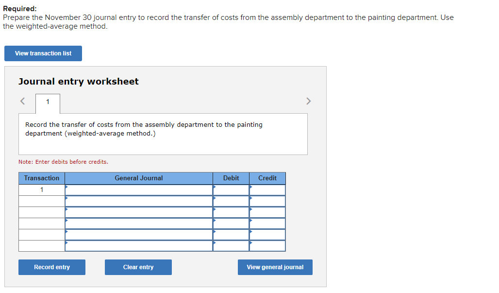 Solved Required: Prepare the November 30 journal entry to | Chegg.com
