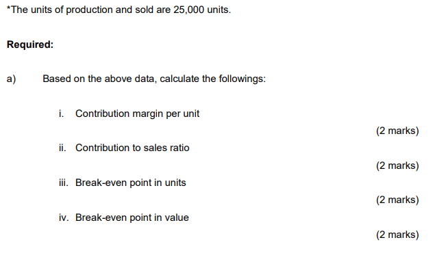 Solved Pacific Ocean Sdn. Bhd.∗ The units of production and | Chegg.com