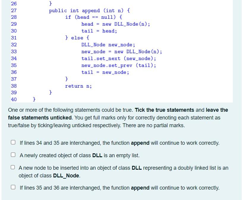 07 09 Consider the following piece of code. (The | Chegg.com
