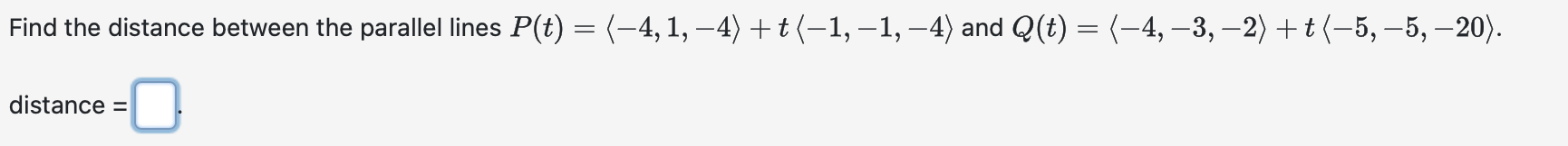 Find the distance between the parallel lines | Chegg.com