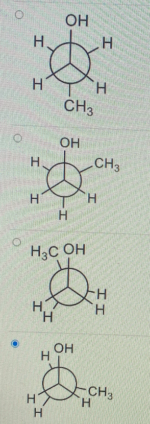 Solved Select the least stable conformation of 1-propanol | Chegg.com