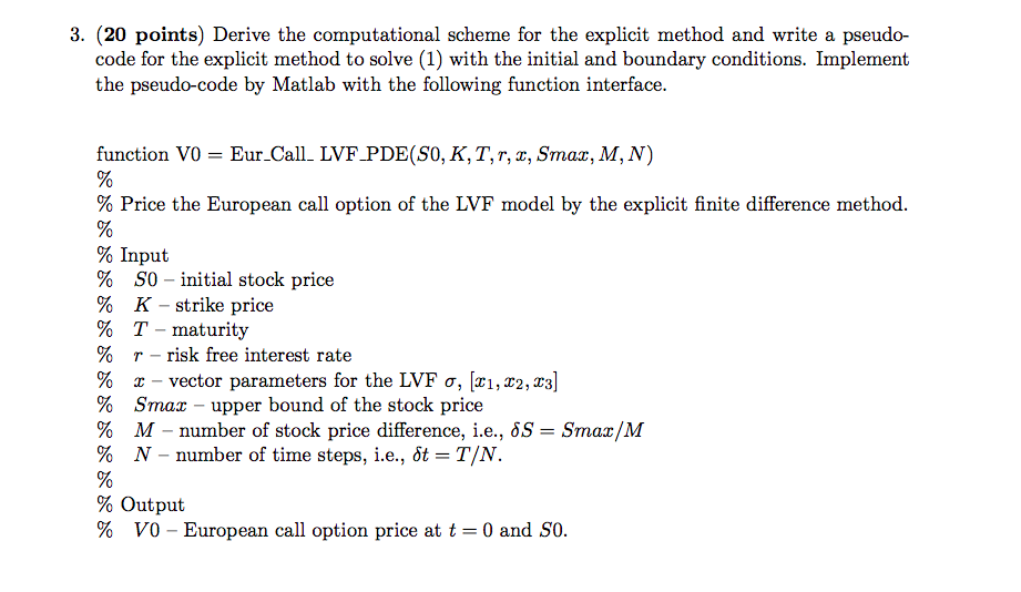 3. (20 points) Derive the computational scheme for | Chegg.com