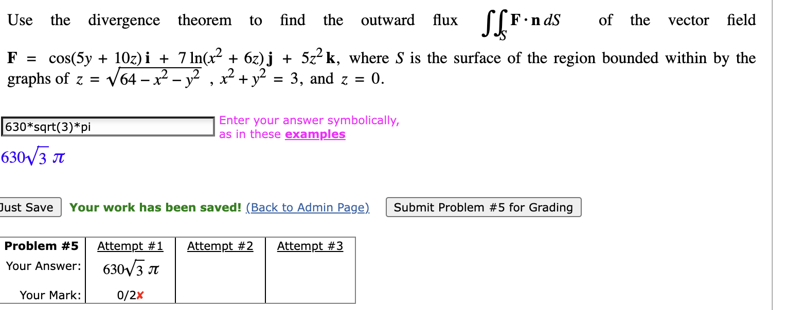 Solved Use the divergence theorem to find the outward flux | Chegg.com