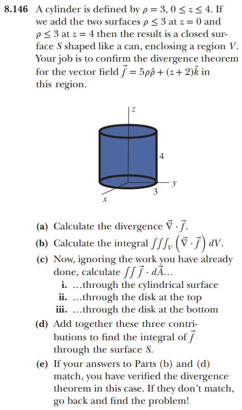 Solved 8.146 A cylinder is defined by p= 3,0