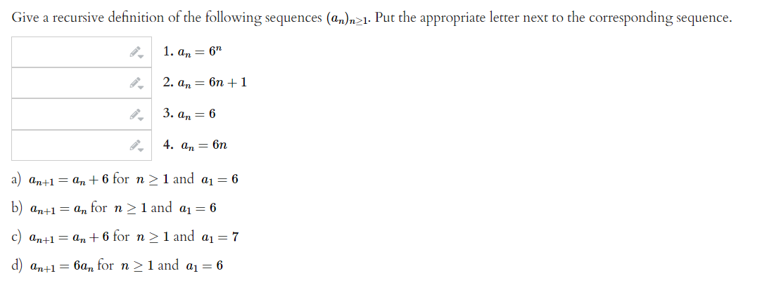 Solved Give a recursive definition of the following | Chegg.com