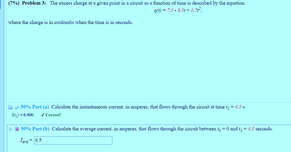 Solved Problem 3: The excess charge at a given point in a | Chegg.com