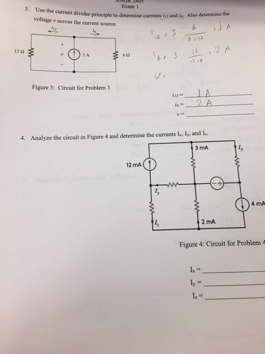 Solved Use the current divider principle to determine | Chegg.com