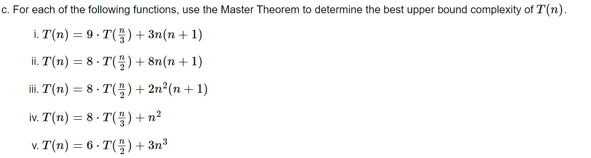 Solved Which of the following provides the best upper bound | Chegg.com