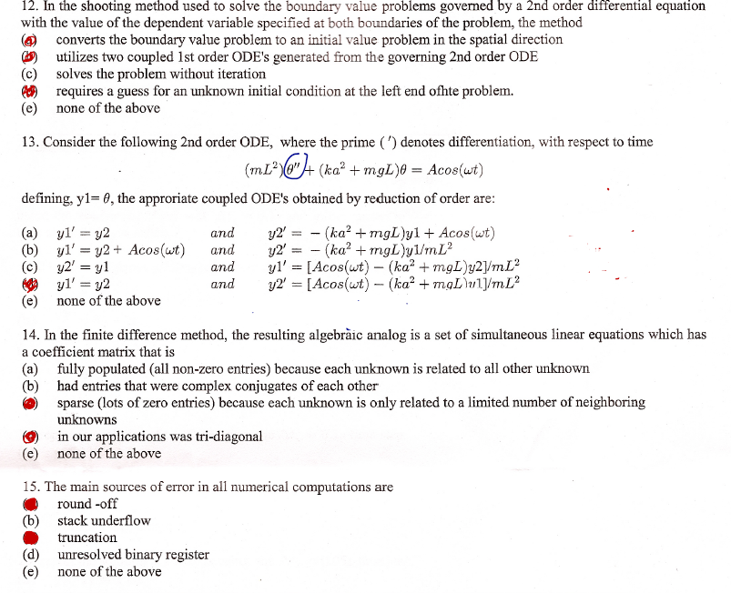 Circled answers may or may not be correct. Please | Chegg.com